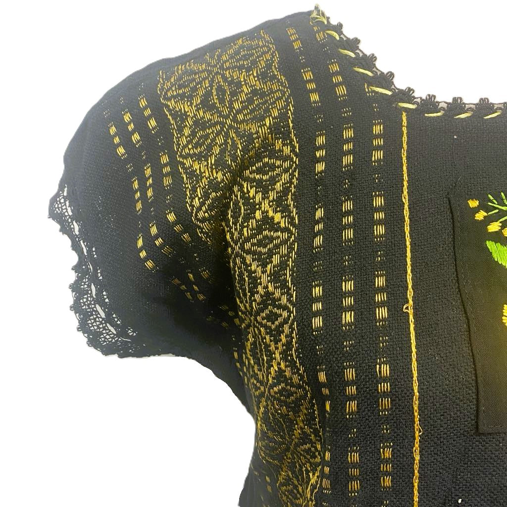 Traditional Treadle Loom Huipil - Made in Oaxaca - One Size XS to M- B ...