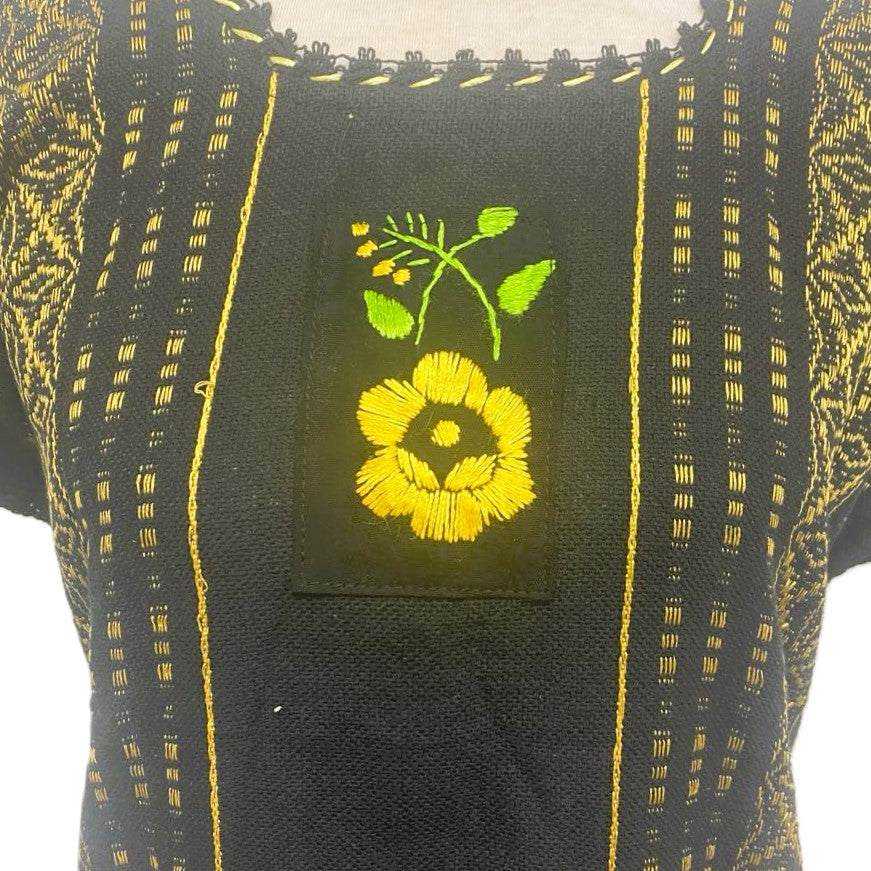 Traditional Treadle Loom Huipil - Made in Oaxaca - One Size XS to M- B ...