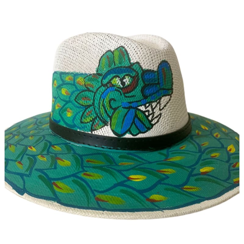 Mexican Artisanal Hat Hand Painted Fedora Style - Quetzalcoatl *Reduce ...