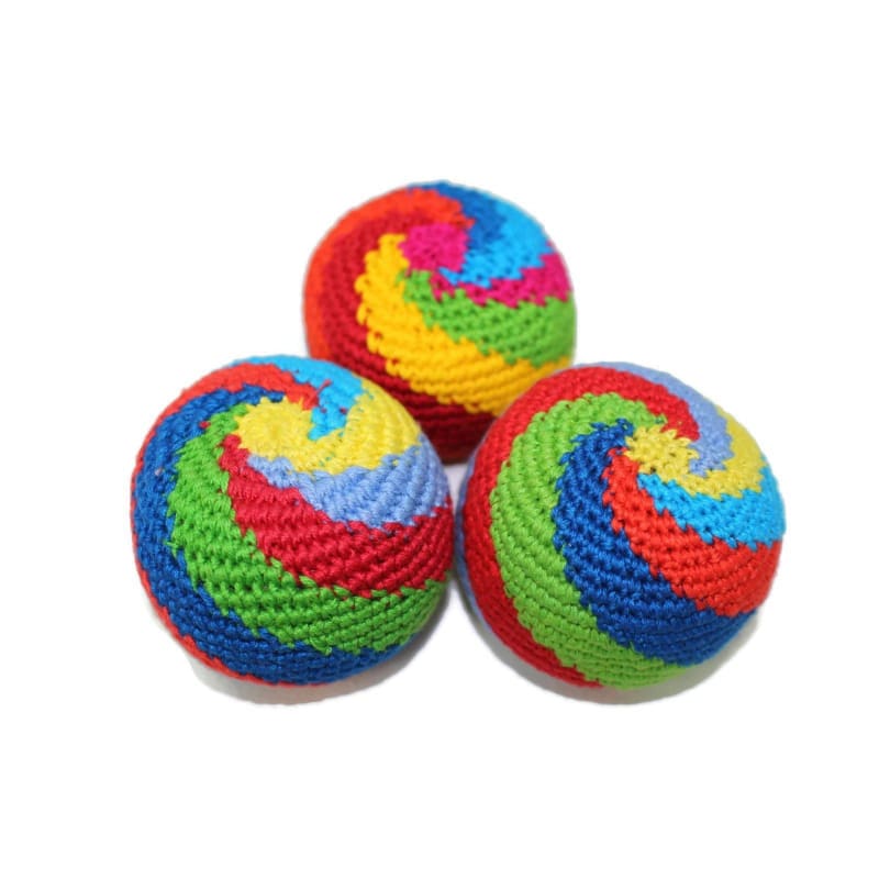Hacky Sacks - Juggling Balls: Spiral Foot Bag Magic Stress Balls ...