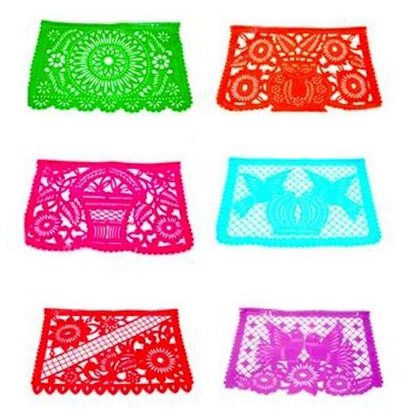 Mexican Bunting - Papel Picado - Fiesta Party (Multicoloured) Hanging ...