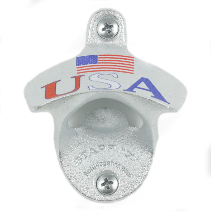 Wall Mounted Bottle Openers with Optional Cap Catcher: Theme USA ...